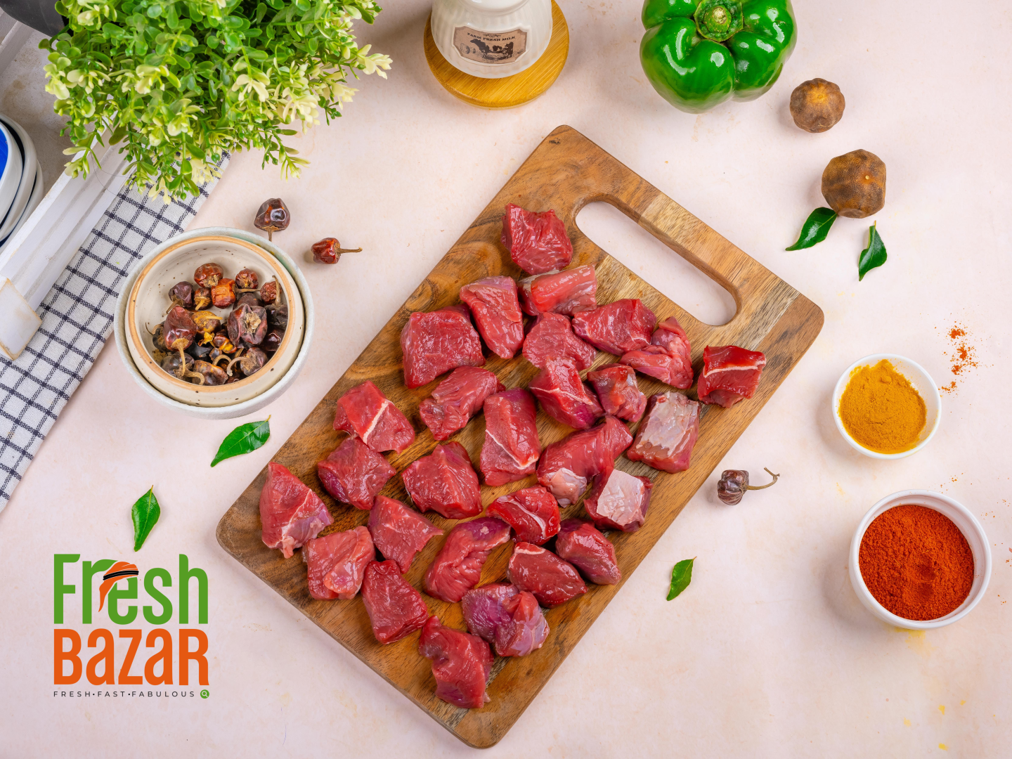 BEEF INDIAN BONELESS FRY CUTT FROM SHOULDER -500G – FreshBazarOman